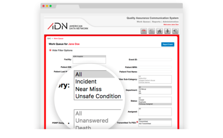 Patient Safety Event Reporting System | American Data Network
