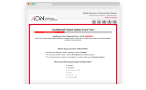 Patient Safety Event Reporting System | American Data Network