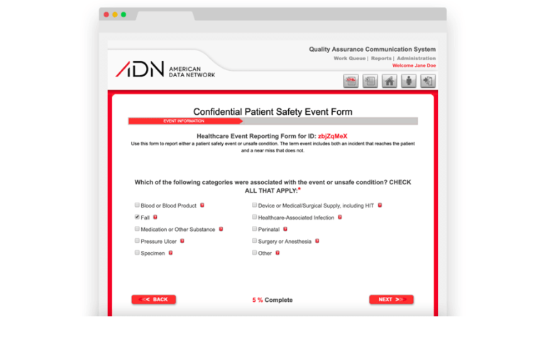 Patient Safety Event Reporting System | American Data Network